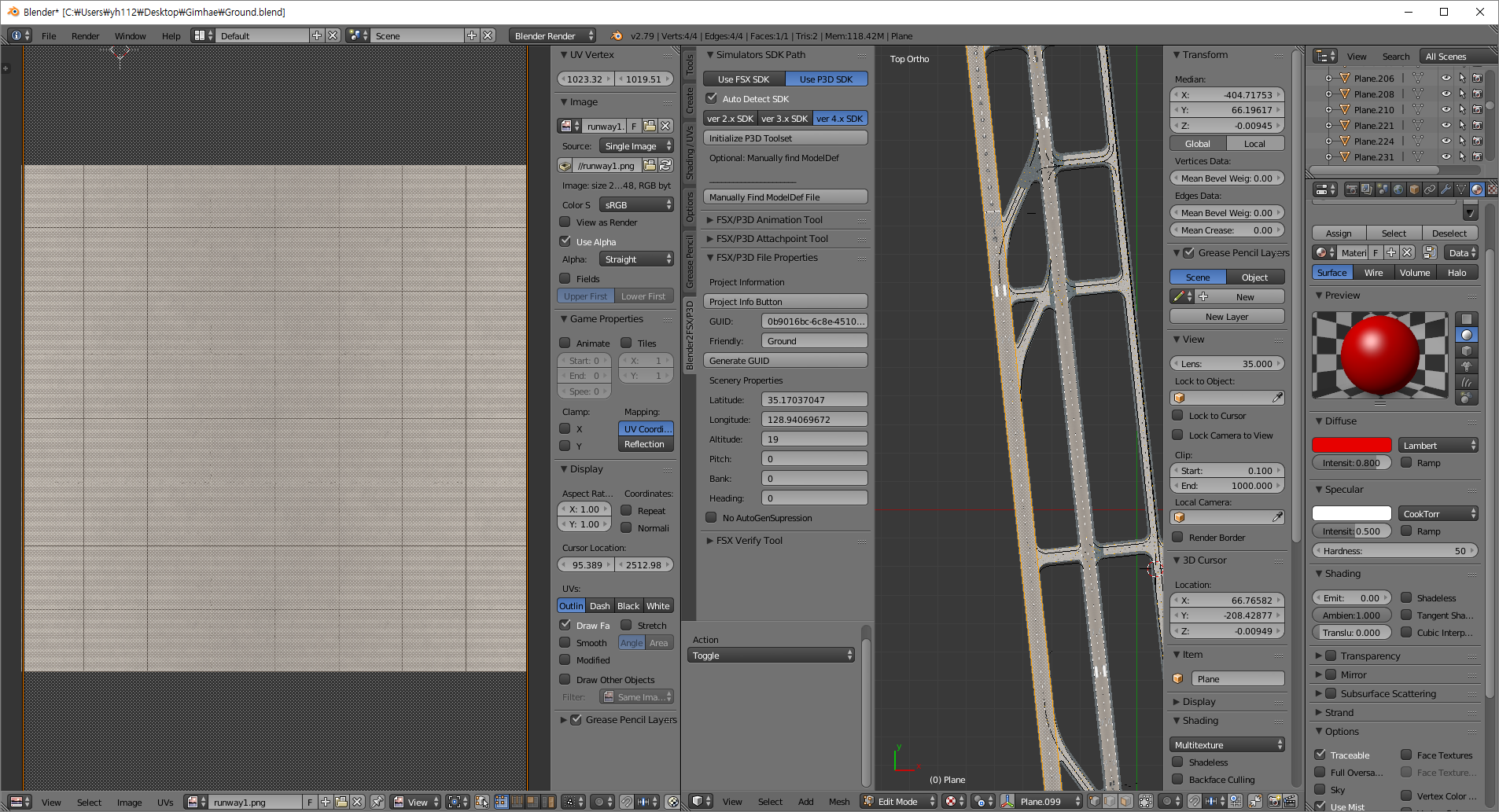 P3D v4 - Blender mapping error | FSDeveloper