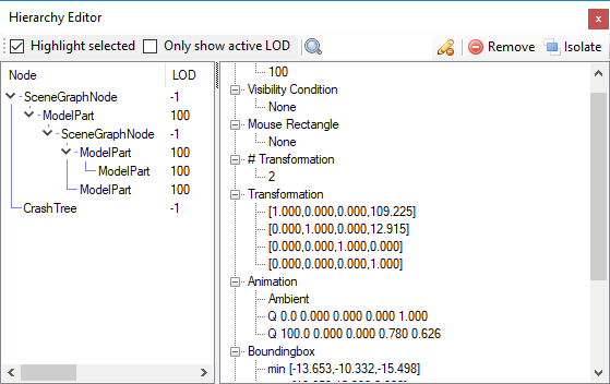 Hierarchy editor - change animations | FSDeveloper