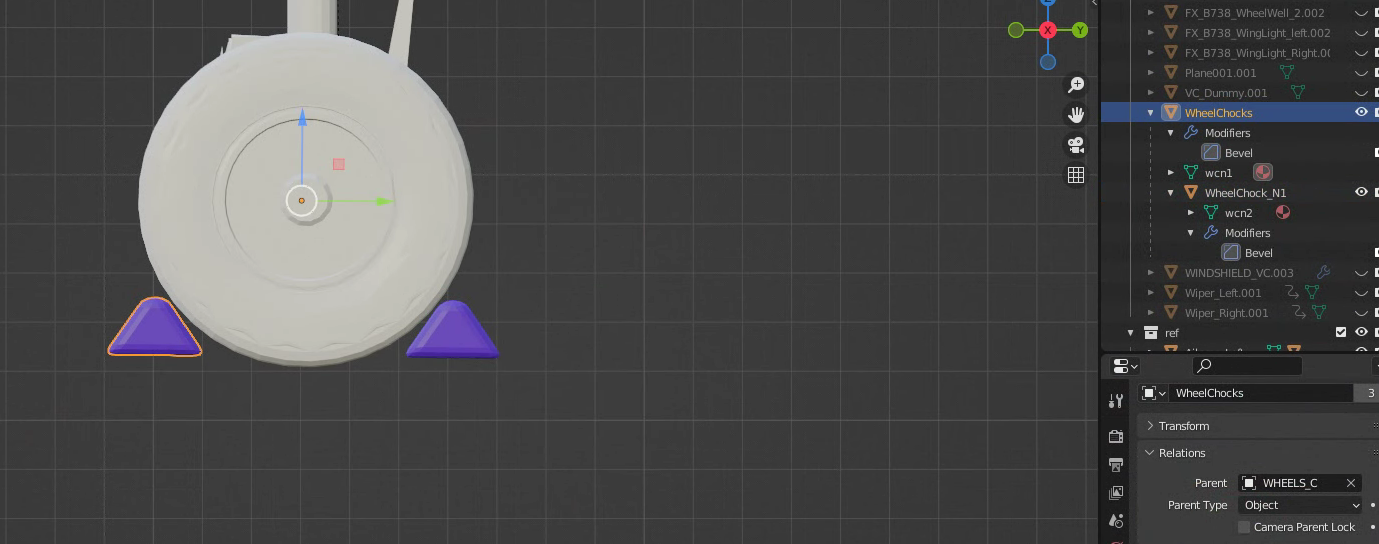 Next little Problem :-) - Connect Wheel Chocks to Tires ? | FSDeveloper