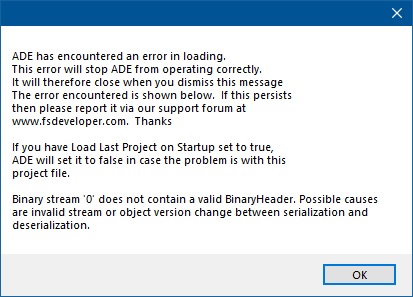 ADE will not load P3Dv4 | FSDeveloper