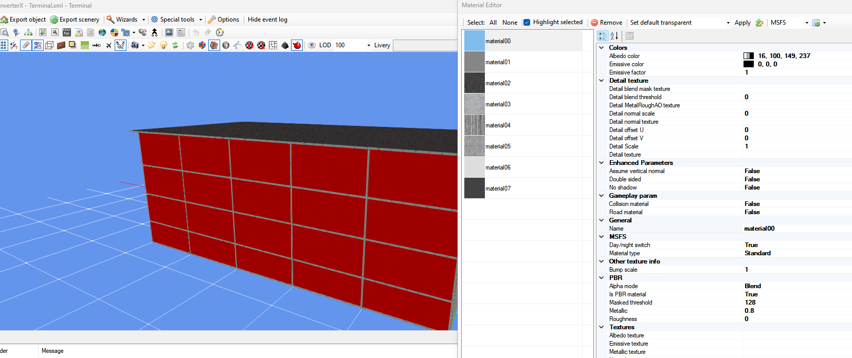 MSFS20 - After exporting a material in the MSFS scenery package is no longer transparent ...