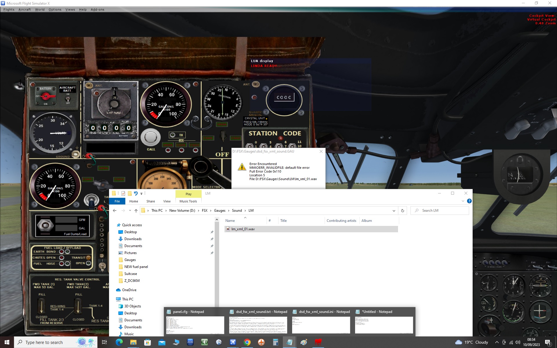 FSXA - Problem with DSD Sound gauge | FSDeveloper