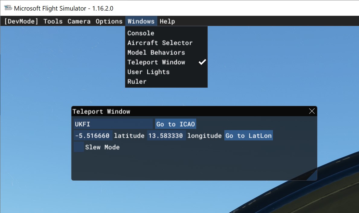 MSFS20 - Show position in MSFS | FSDeveloper