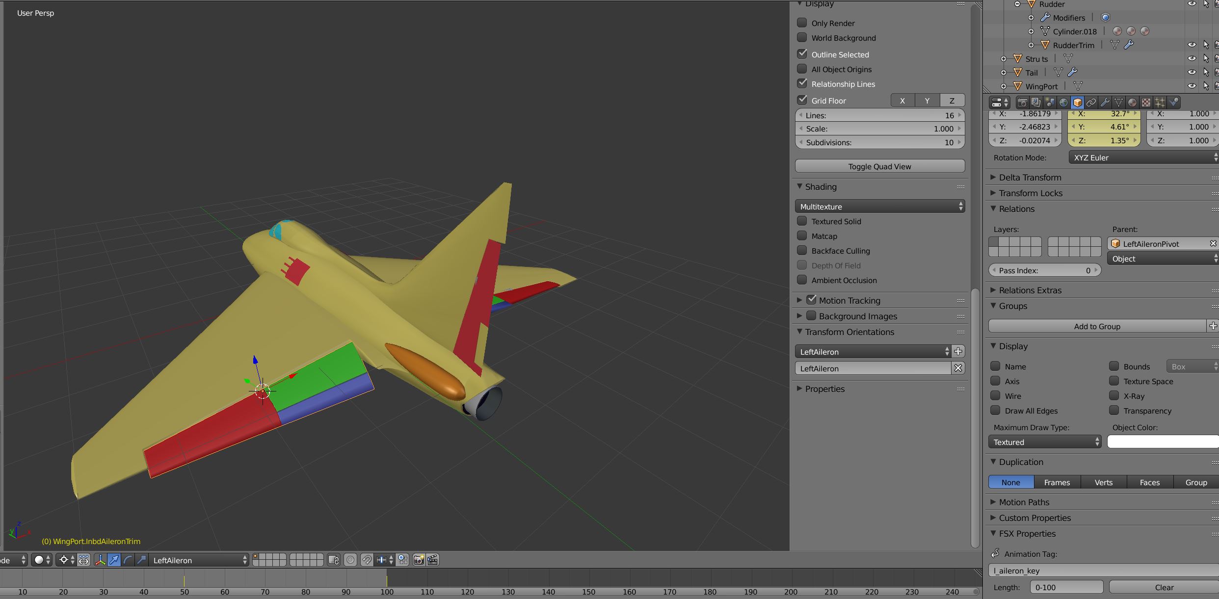 P3D v4 - Blender Elevon Animation | FSDeveloper