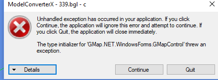 MCX - Development releases in August throw error with bgl file | FSDeveloper